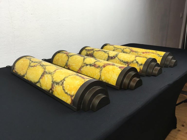 Art Deco Style Wall Scones, 7 Pieces Available For Sale at 1stDibs