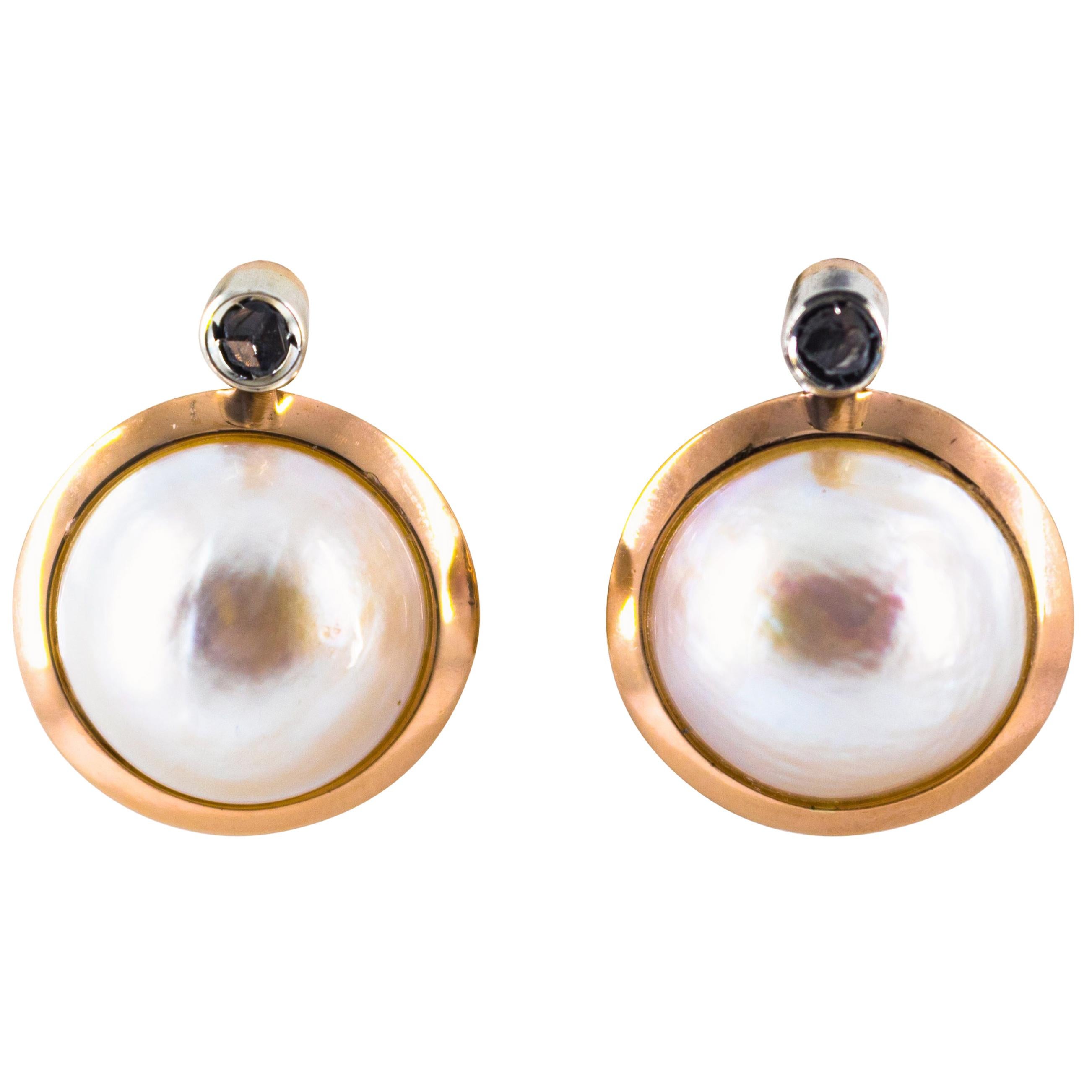 Marina J. Grey Pearl and 14k Yellow Gold Lever Back Hooks For Sale at ...