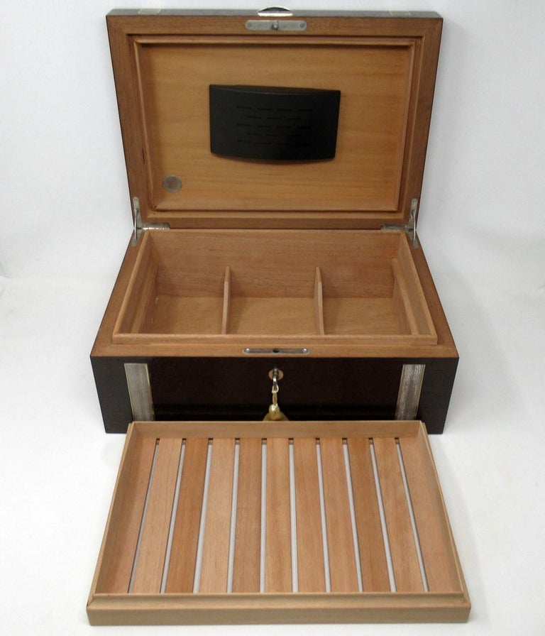 Art Deco Style Wood Cigar Cigarette Humidor Box Manning of Ireland ...