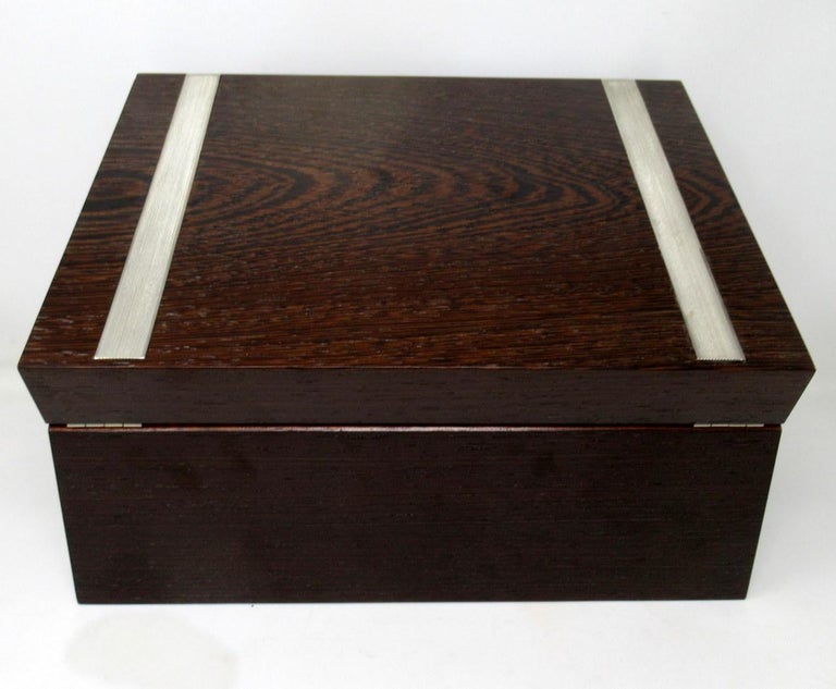 Art Deco Style Wood Cigar Cigarette Humidor Box Manning of Ireland ...