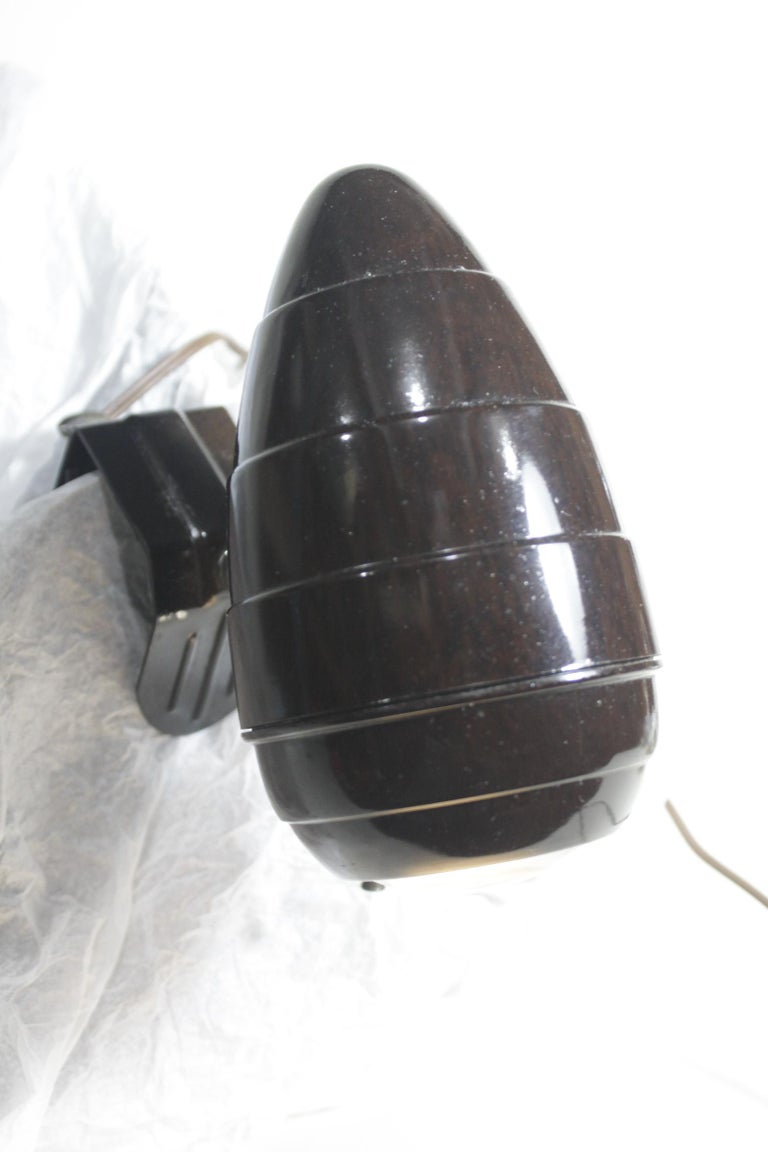 Art Deco Styled Molded Stepped Bullet Clip-On Light or Lamp For Sale at ...