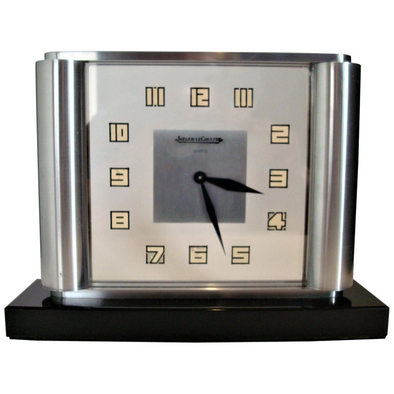 Art Deco Table Clock by Jaeger-LeCoultre Ghiso, Rare, 1930s For Sale at ...