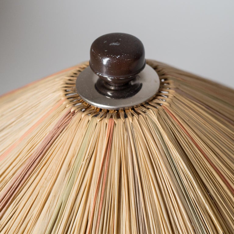 Art Deco Table Lamp, 1930s, with Original Straw Shade at 1stDibs ...
