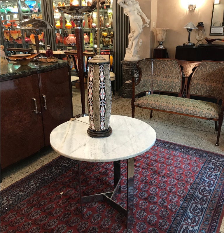 Art Deco Table Lamp, Czechoslovakia, 1920 in Ceramic For Sale at 1stDibs