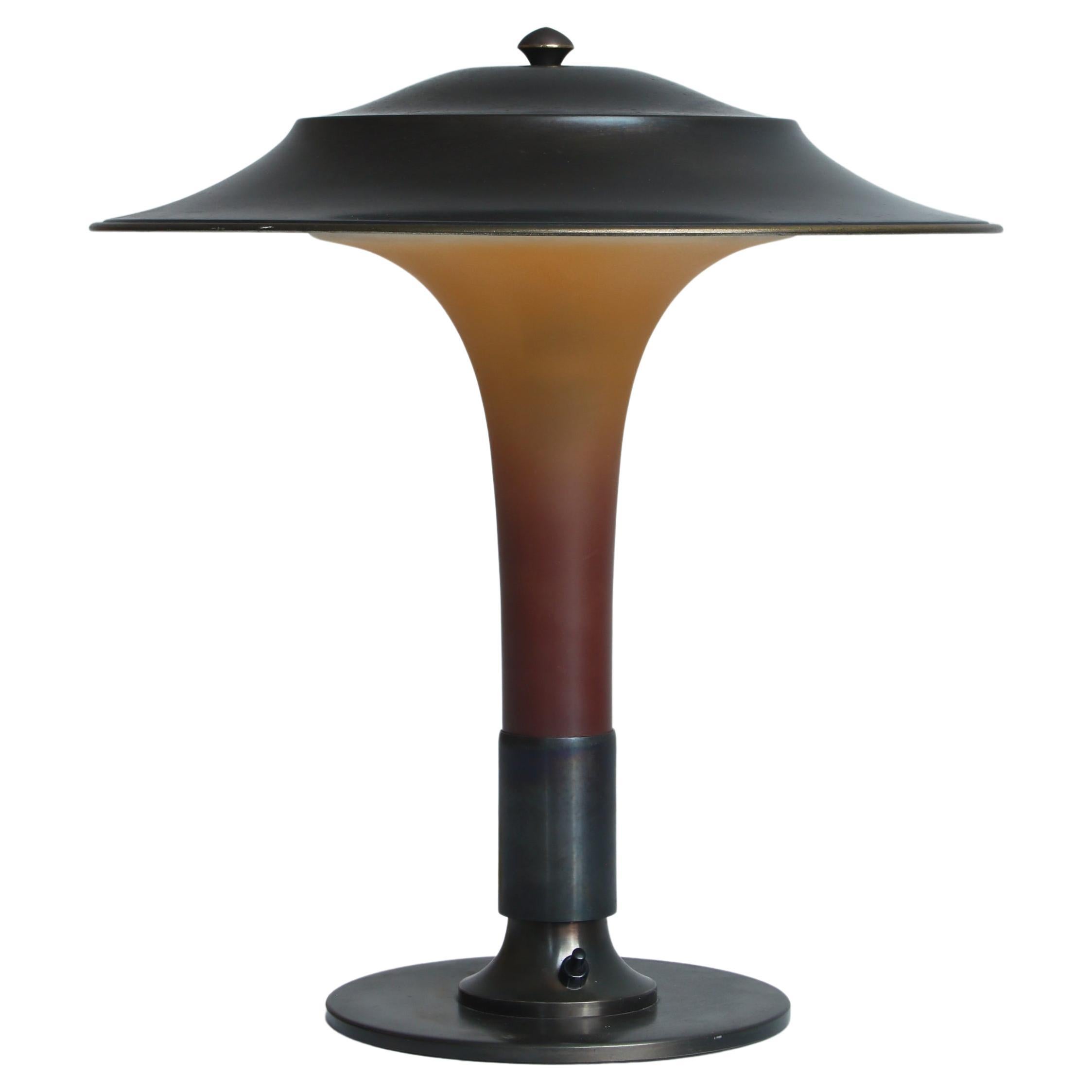 "Torch" Table Lamp in Brass and Glass by Fog and Mørup 1930s, Art Deco ...