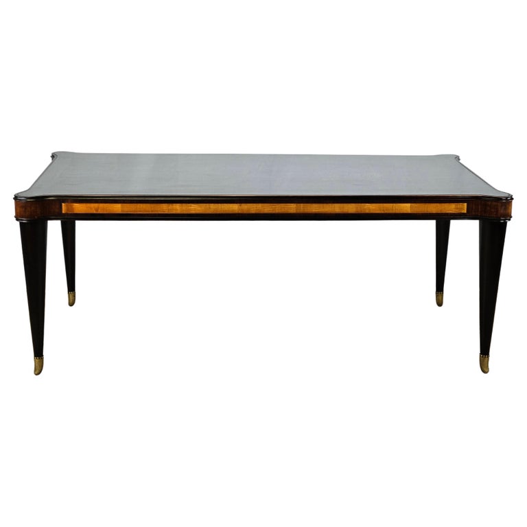 Art Decò Table with Glass Top For Sale at 1stDibs