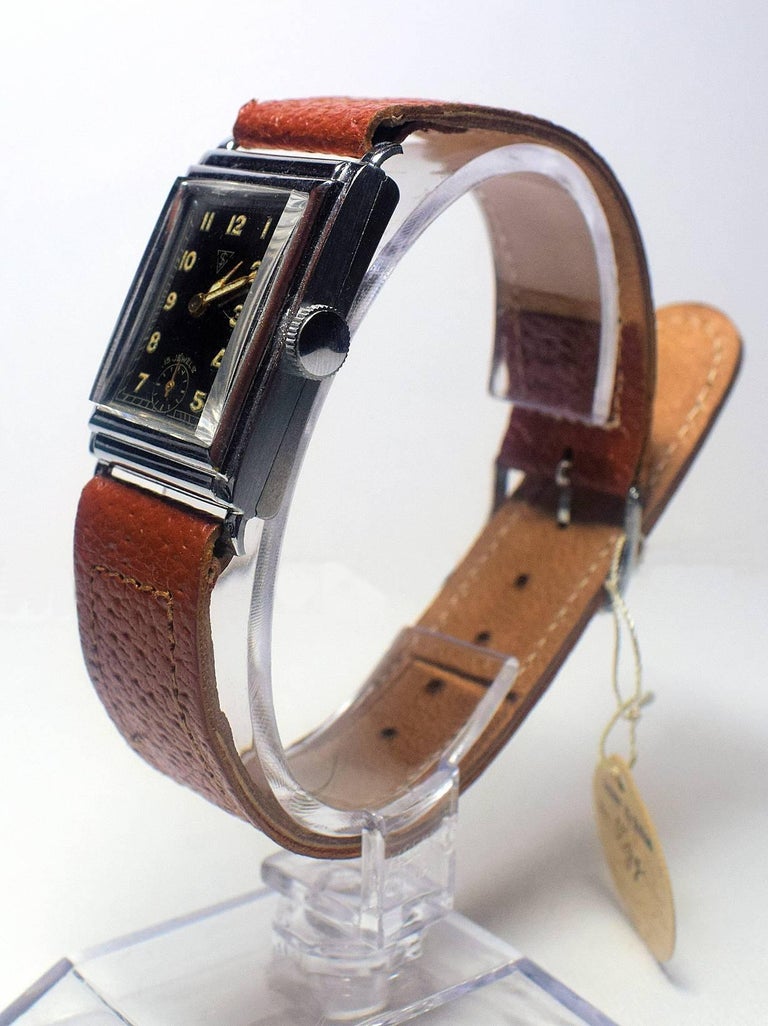 Art Deco Tank Style Men’s Wristwatch at 1stDibs | art deco tank watch