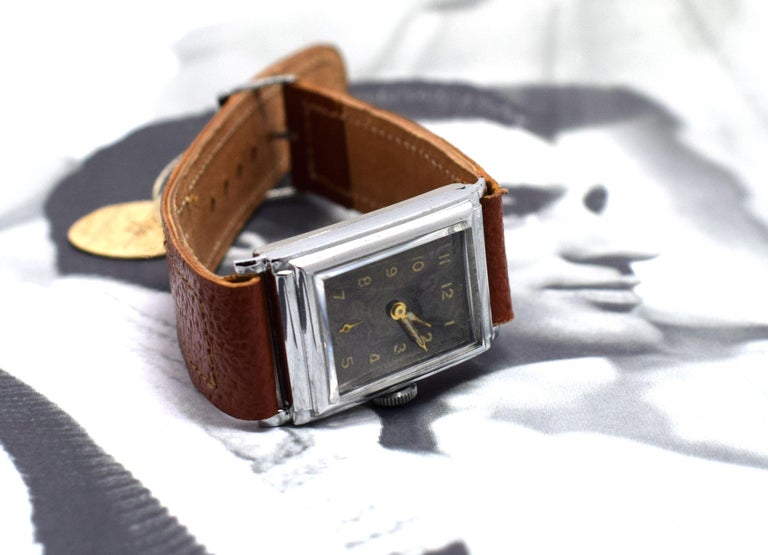 Art Deco Tank Style Men’s Wristwatch at 1stDibs | art deco tank watch