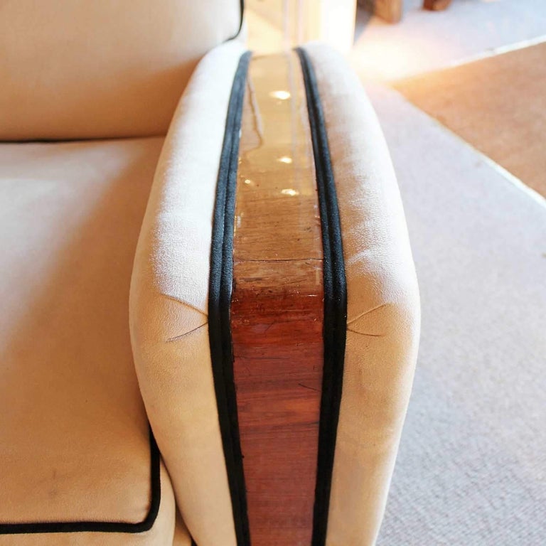 Art Deco Tank Three-Seat Sofa English, circa 1930 at 1stDibs