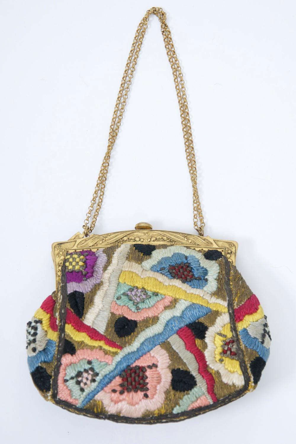 Art Deco Tapestry Evening Bag, France at 1stDibs | art deco evening bag ...