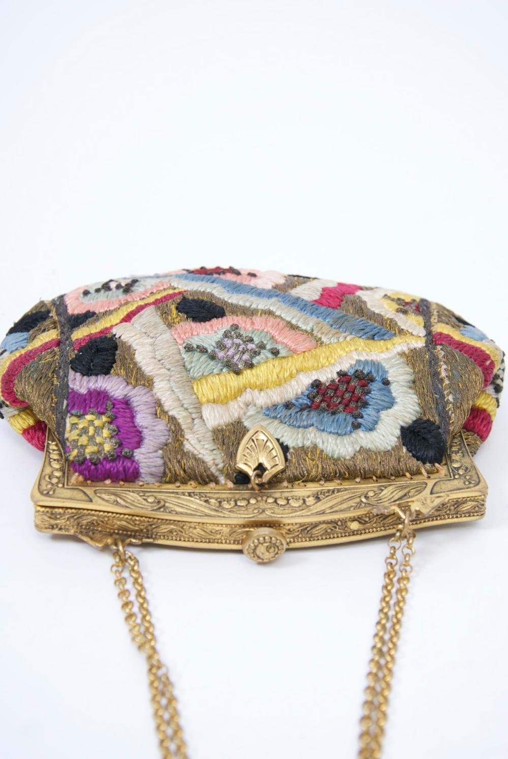 Art Deco Tapestry Evening Bag, France at 1stDibs | art deco evening bag ...