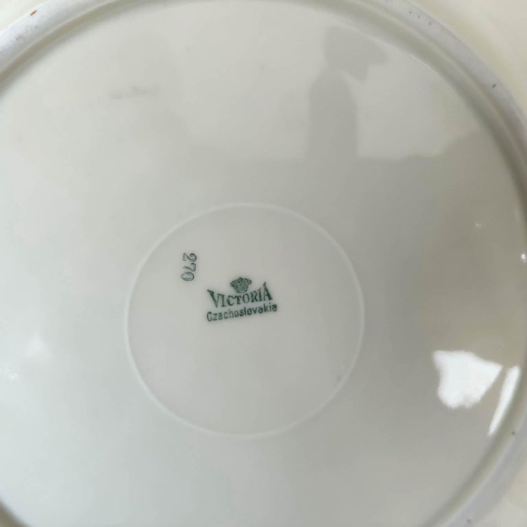 Art Deco Tea, Coffee, Dessert Set, Porcelain, Victoria, Czechoslovakia ...