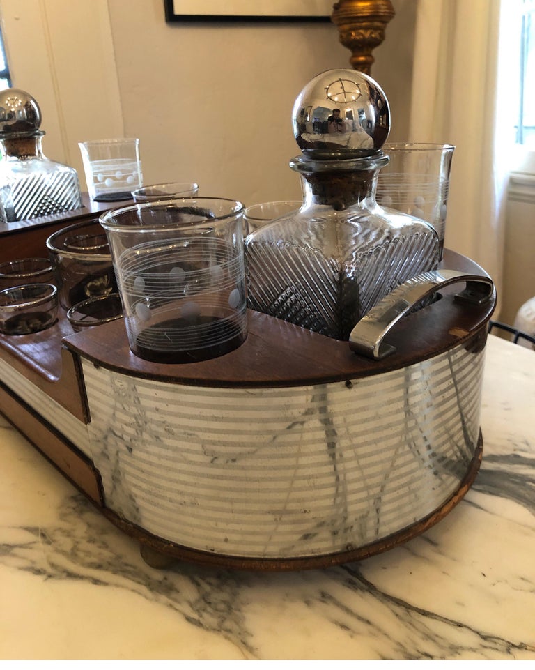 Art Deco Teak Bar Caddy/Tray, Mid-Century Modern at 1stDibs | modern ...