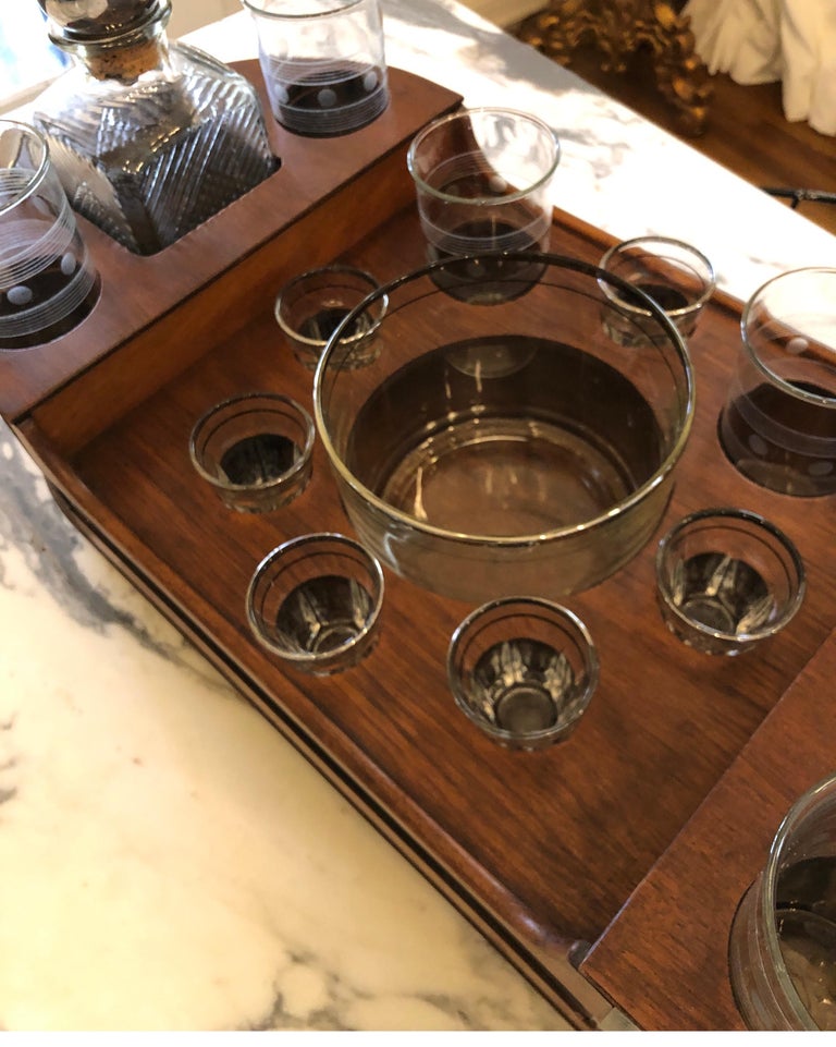 Art Deco Teak Bar Caddy/Tray, Mid-Century Modern at 1stDibs | modern ...