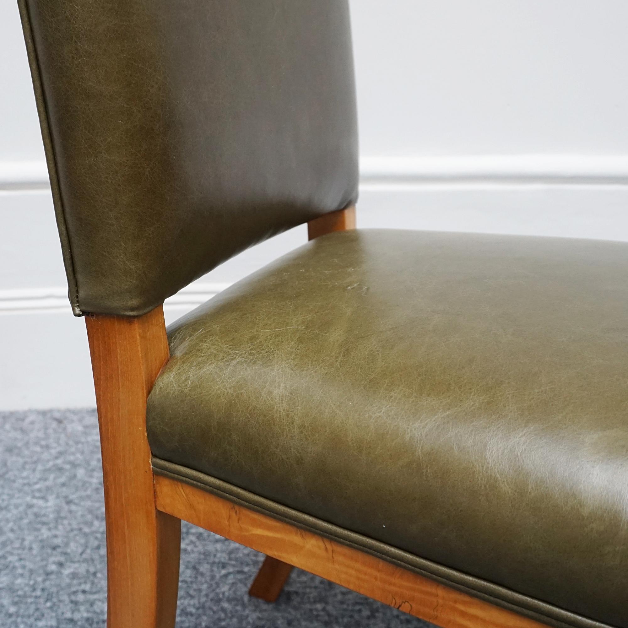 Art Deco Ten Seater Satinwood Dining Table and Ten Chairs by Waring and ...