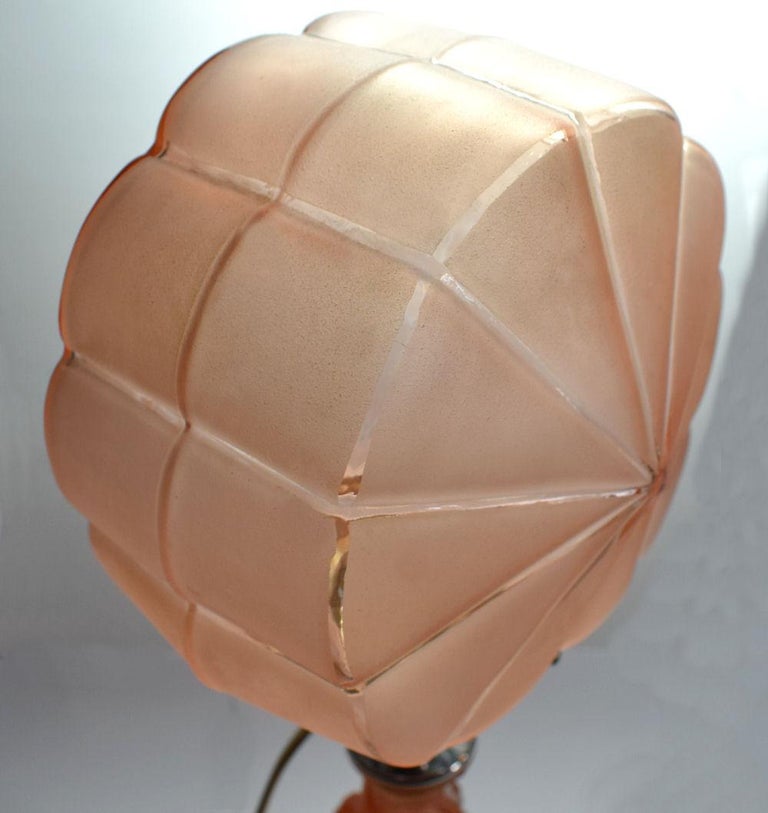 Art Deco Three Graces Uranium Glass Table Lamp at 1stDibs