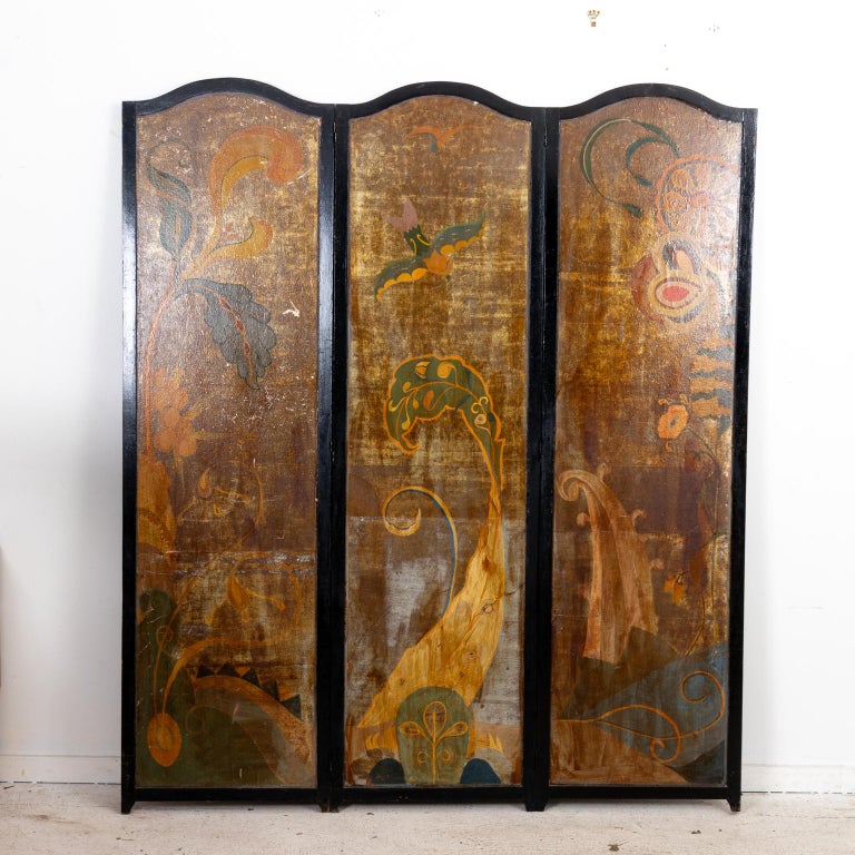Art Deco Three Panel Screen For Sale at 1stDibs
