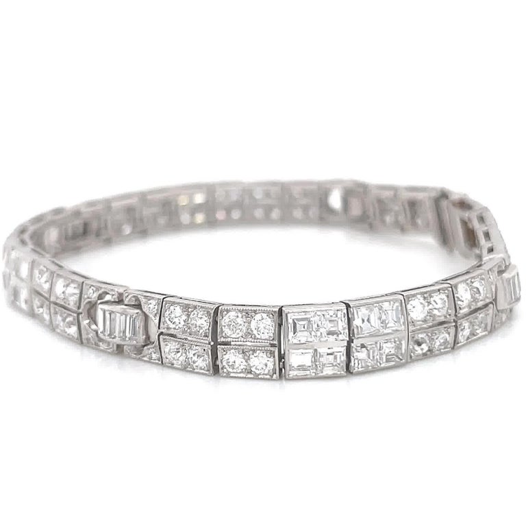 Art Deco Tiffany And Co Diamond Platinum Bracelet For Sale At 1stdibs