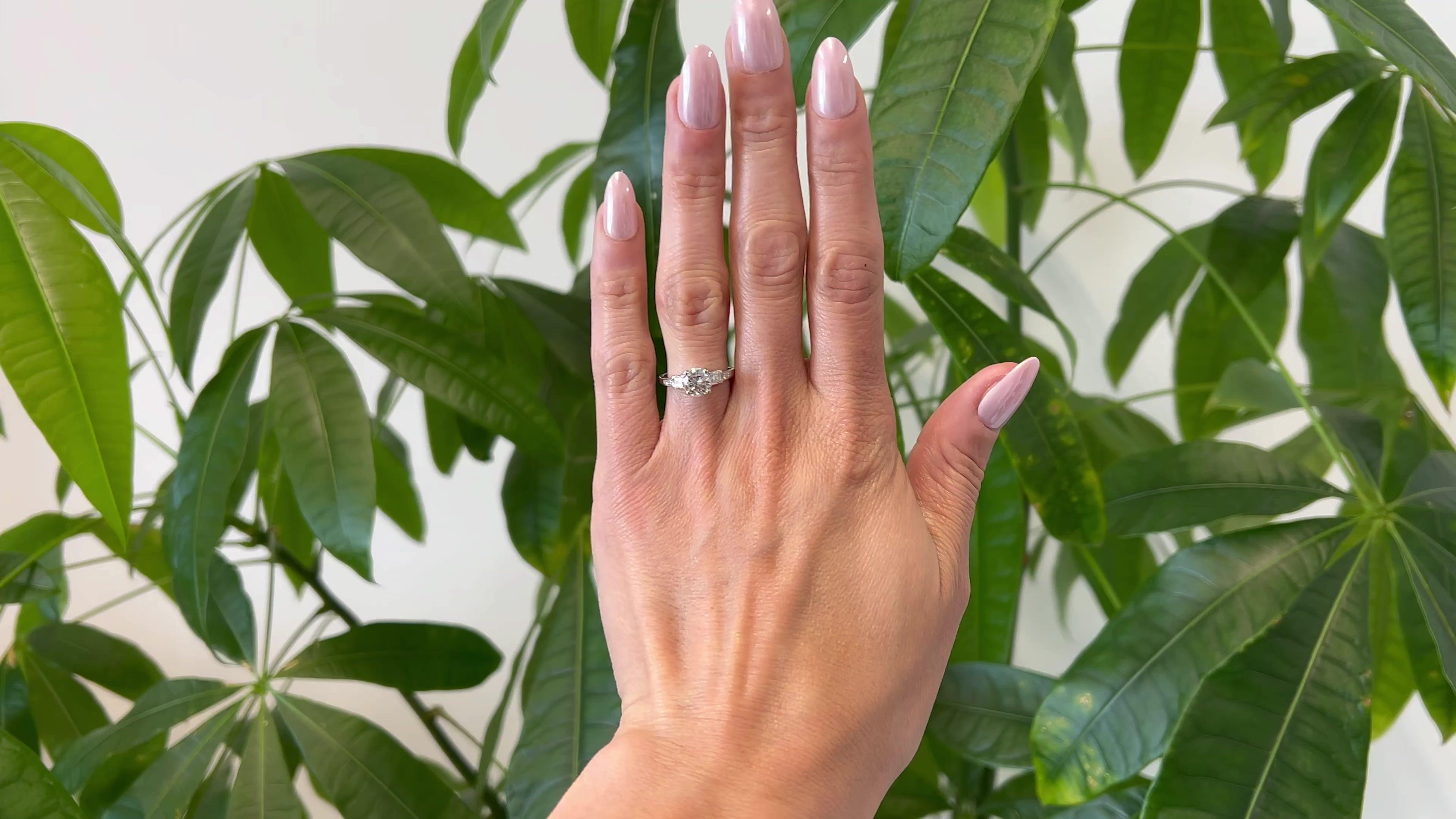 Art Deco Traub Orange Blossom GIA 1.11 Carat Diamond Platinum Ring For ...