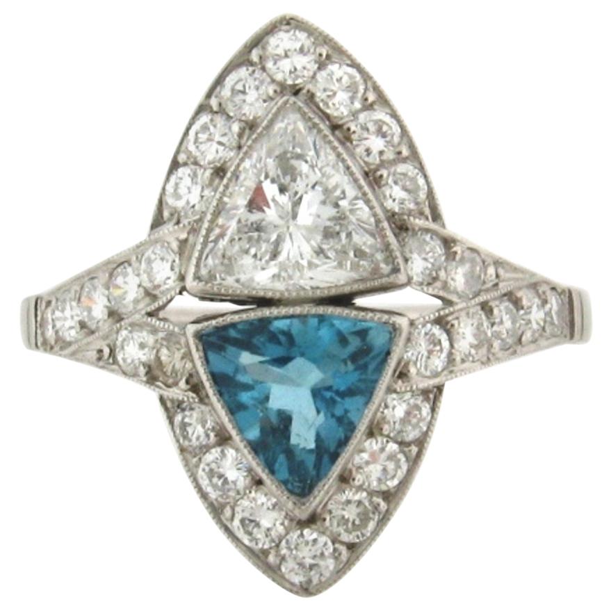 Aquamarine Art Deco Ring at 1stDibs