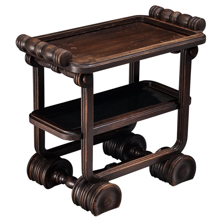 Art Deco Trolley in Darkened Oak For Sale at 1stDibs