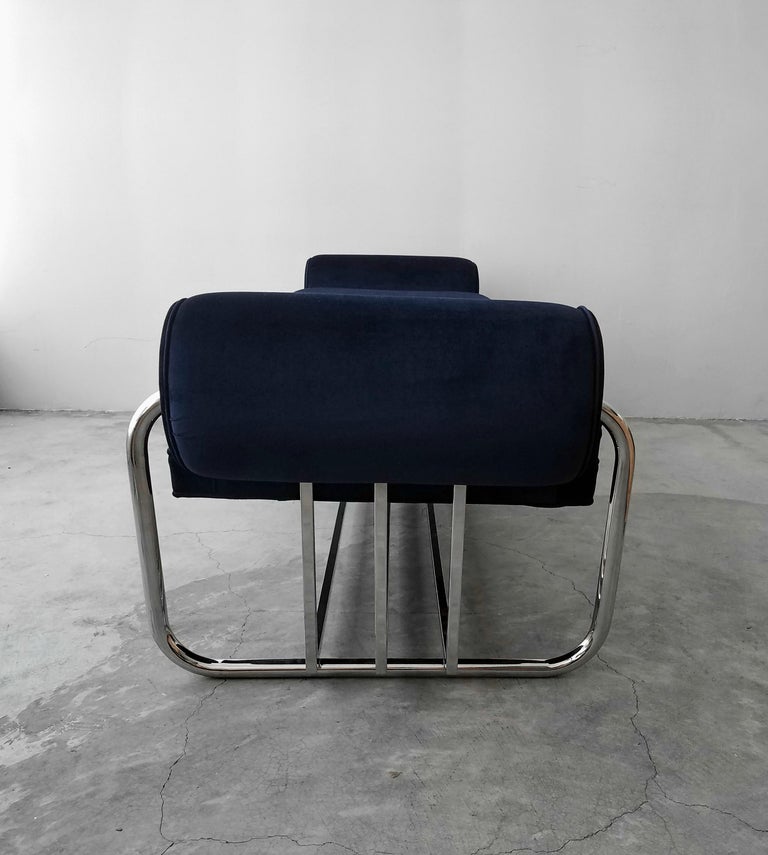 Art Deco Tubular Chrome Bench by Donald Deskey at 1stDibs