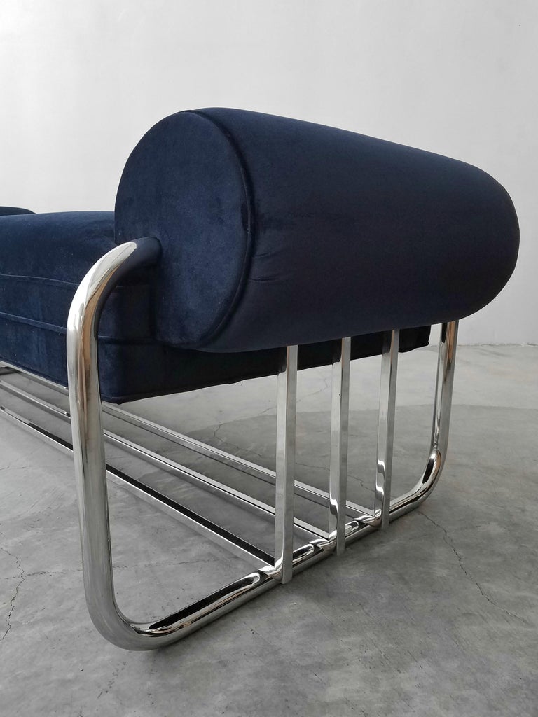 Art Deco Tubular Chrome Bench by Donald Deskey at 1stDibs