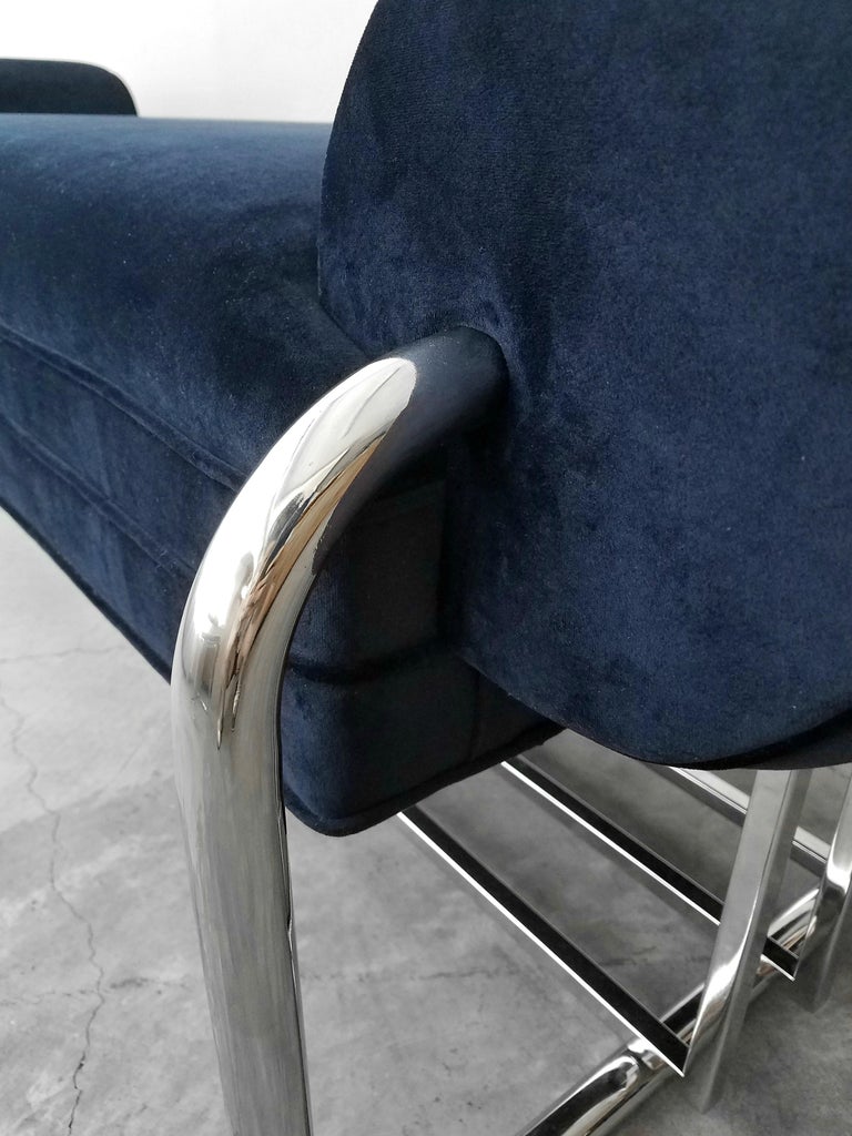 Art Deco Tubular Chrome Bench by Donald Deskey at 1stDibs