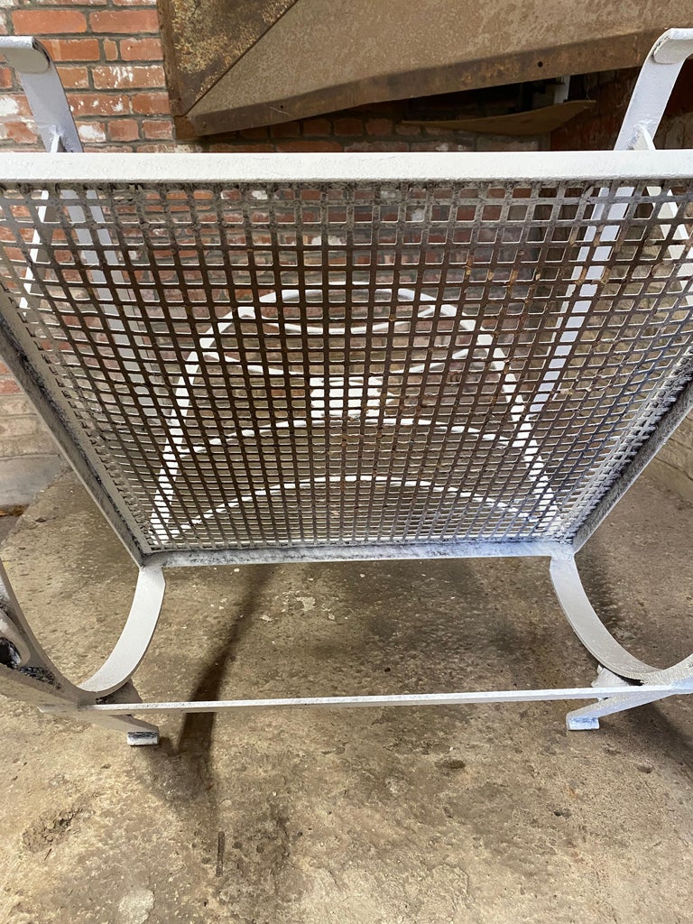 Art Deco Turtle Decorated Iron Outdoor Lounge Chair For Sale at 1stDibs