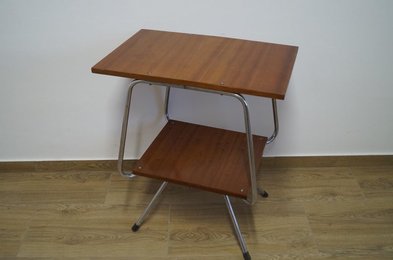 Art Deco Tv Table chrome from 1970 For Sale at 1stDibs