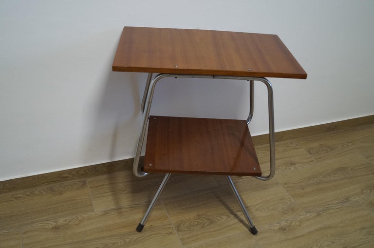 Art Deco Tv Table chrome from 1970 For Sale at 1stDibs