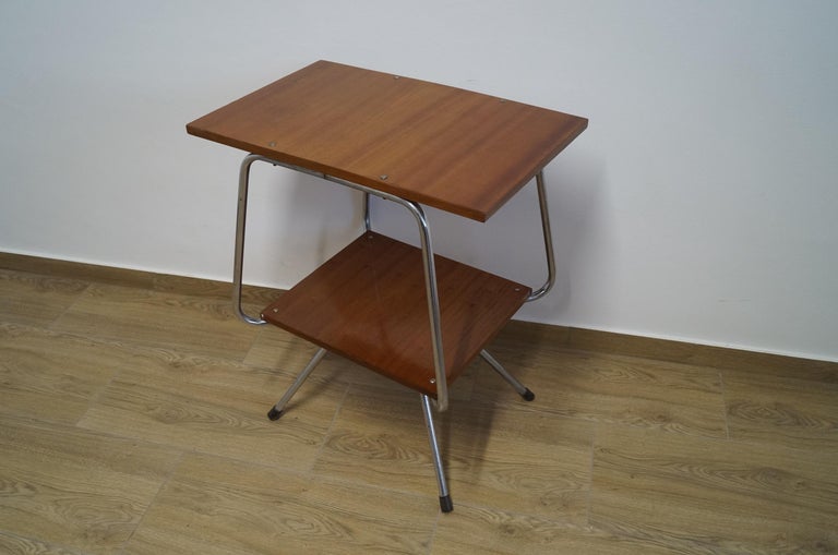 Art Deco Tv Table chrome from 1970 For Sale at 1stDibs