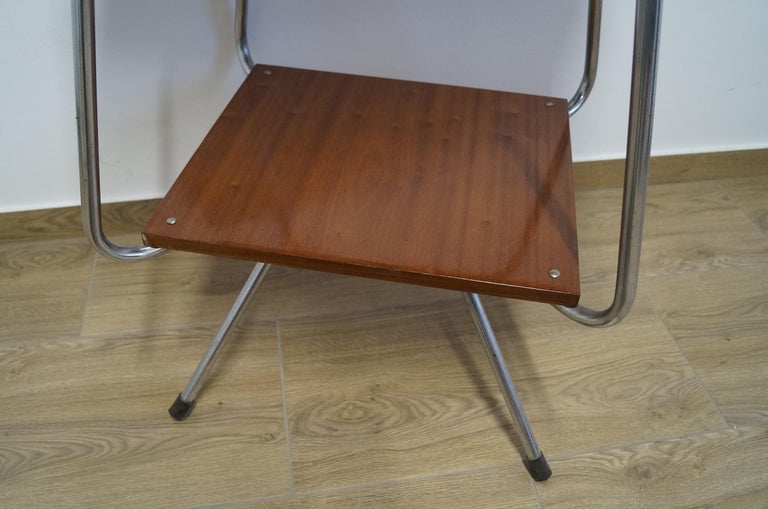 Art Deco Tv Table chrome from 1970 For Sale at 1stDibs