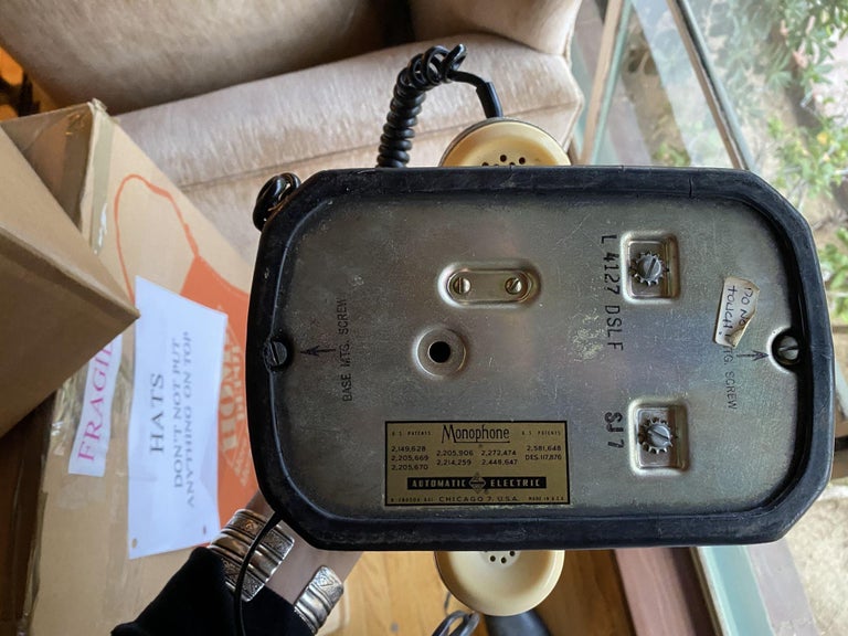 Art Deco Type 40 Ivory Chrome Trim Telephone by Monophone, Circa 1930 ...