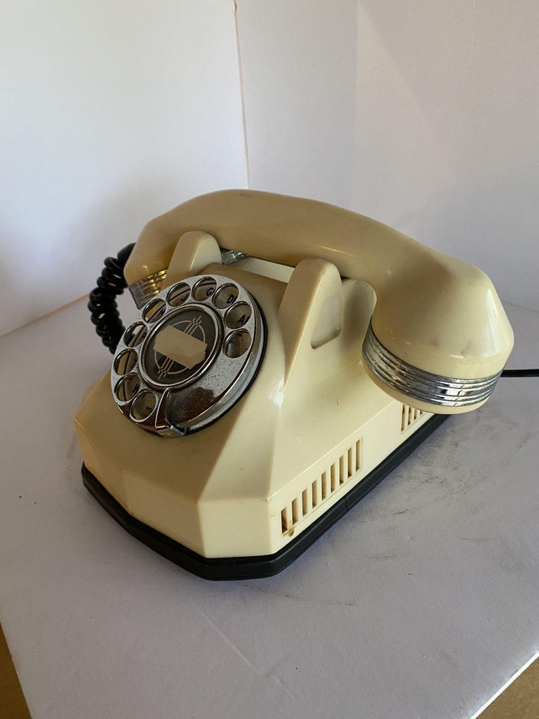 Art Deco Type 40 Ivory Chrome Trim Telephone by Monophone, Circa 1930 ...
