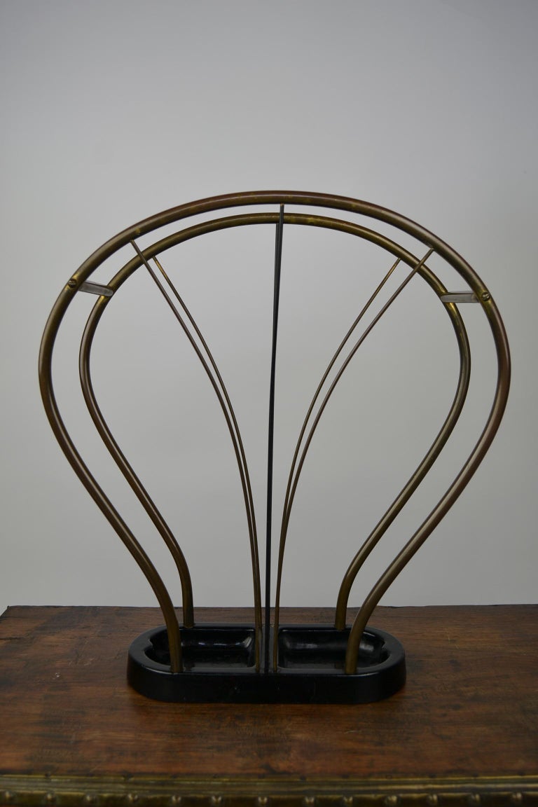Art Deco Umbrella Stand, Copper and Enameled Cast Iron, 1920s For Sale ...