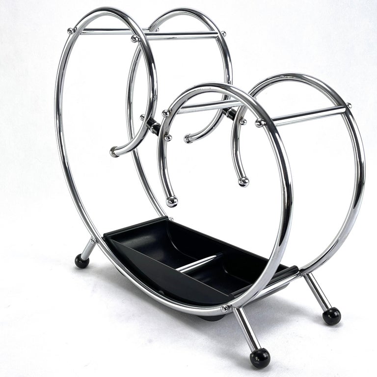 Art Deco Umbrella Stands by Demeyere, Belgien, 1930s, Chrom and Bakelit ...