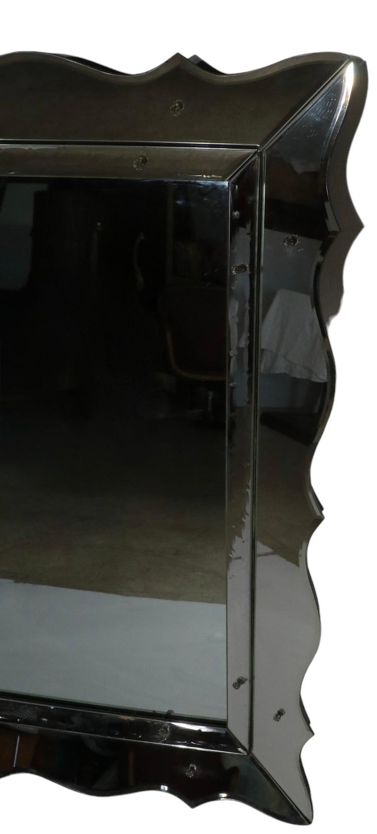 Art Deco Venetian Style Wall Mirror C. 1930 - 1950's For Sale at 1stDibs