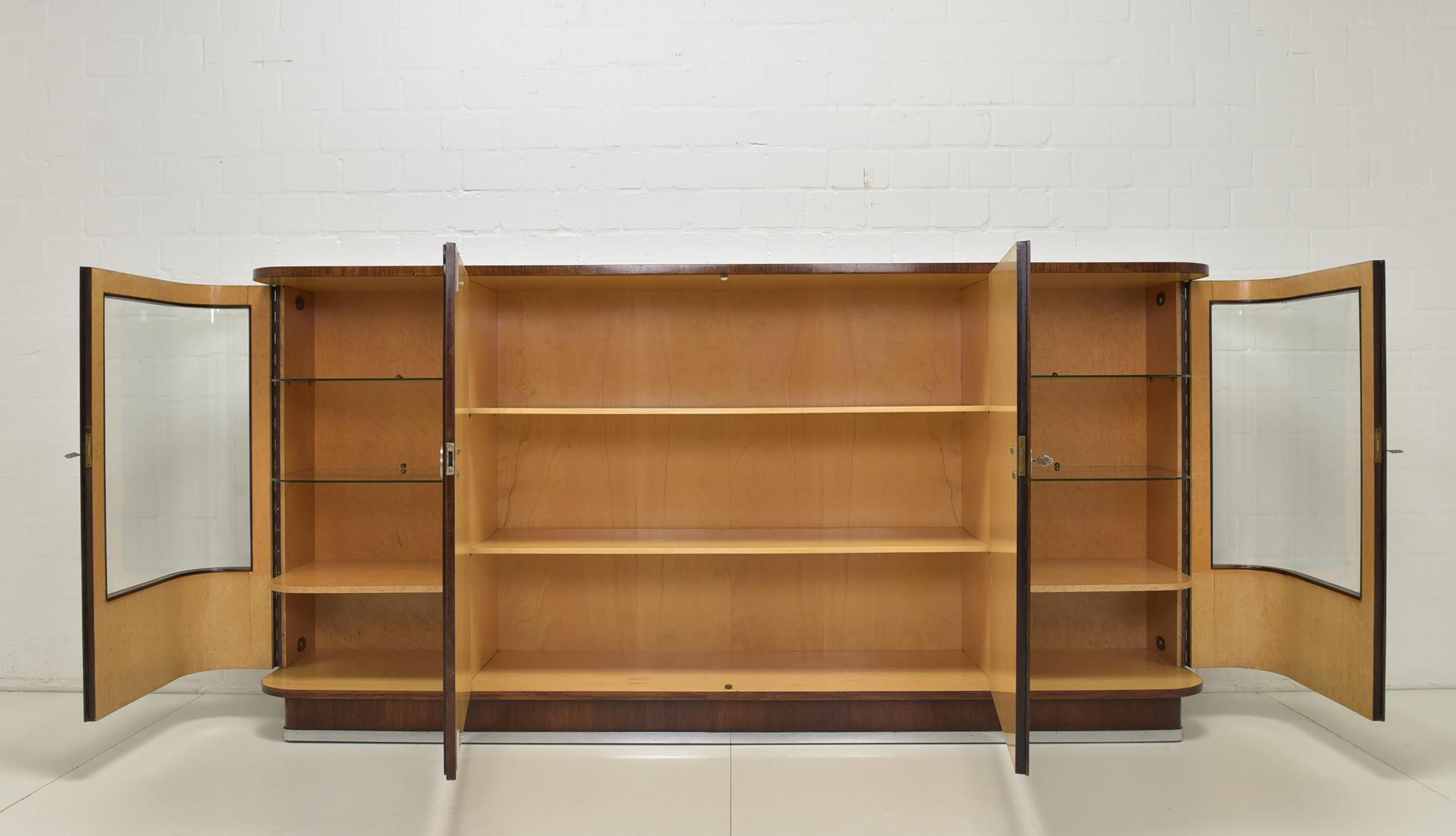 Art Deco Vintage Antique XXL Showcase Sideboard / Highboard in Mahogany ...