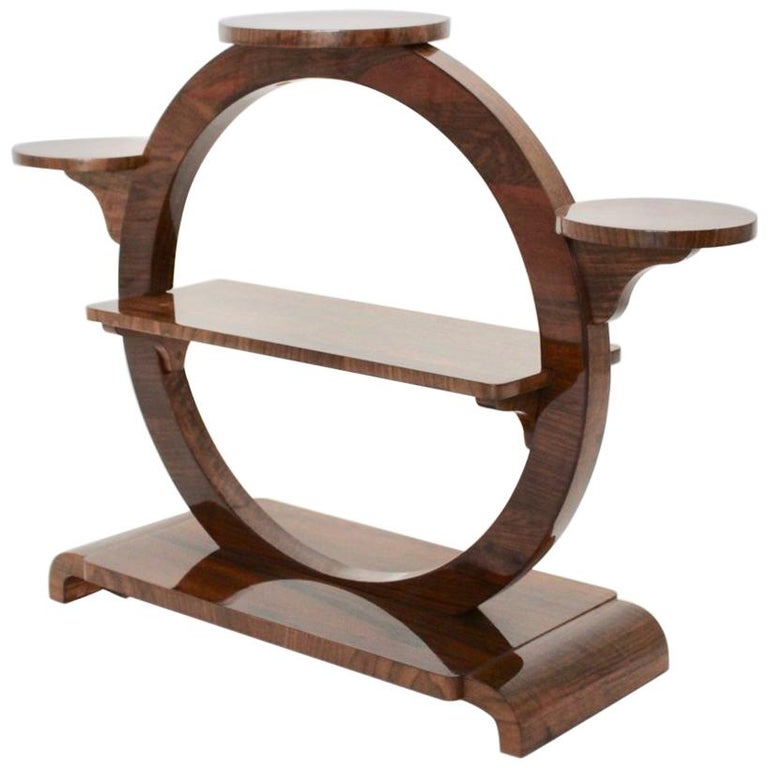Art Deco Vintage Walnut Shelf Flower Stand Vienna, circa 1930 For Sale ...