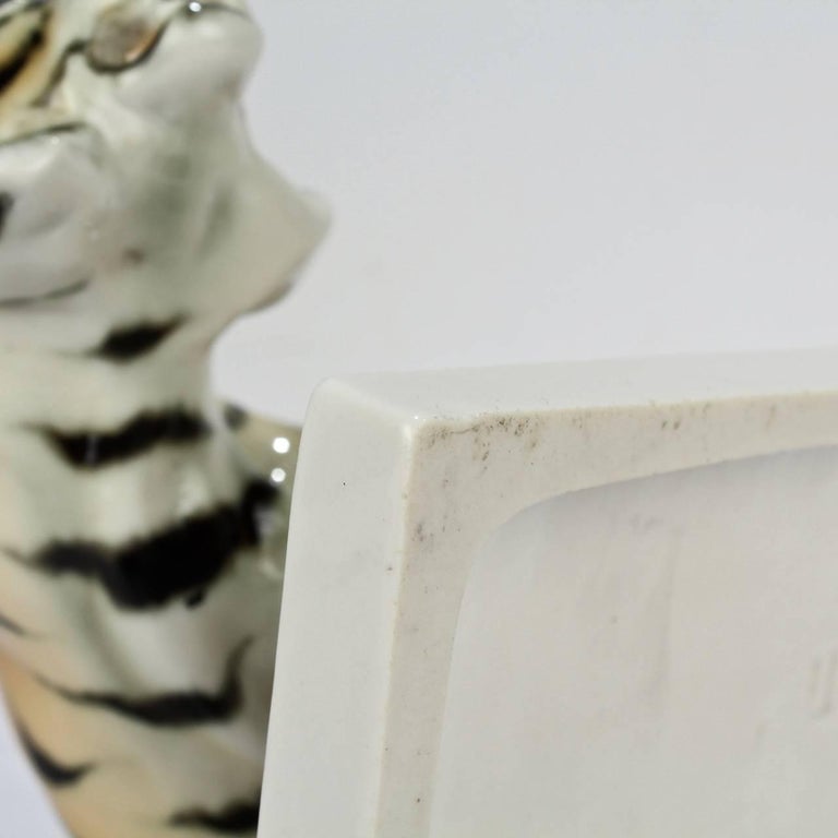 Art Deco Walking Tiger Porcelain Figurine by G. V. Döring for ...