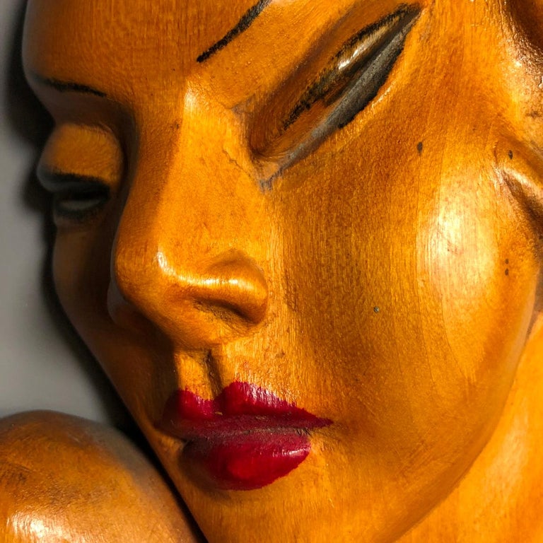 Art Deco Wall Mask, 1930s For Sale at 1stDibs