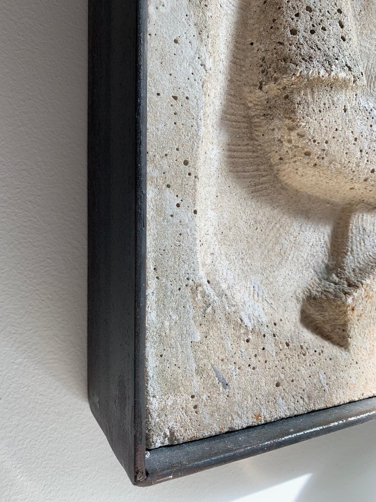 Art Deco Wall-Mounted Cast Concrete and Bronze Plaque For Sale at 1stDibs