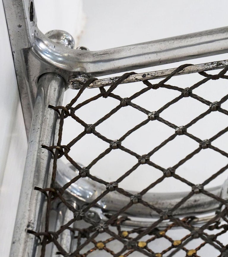 Art Deco Wall-Mounted Train Luggage Rack or Shelf of Polished Aluminum ...