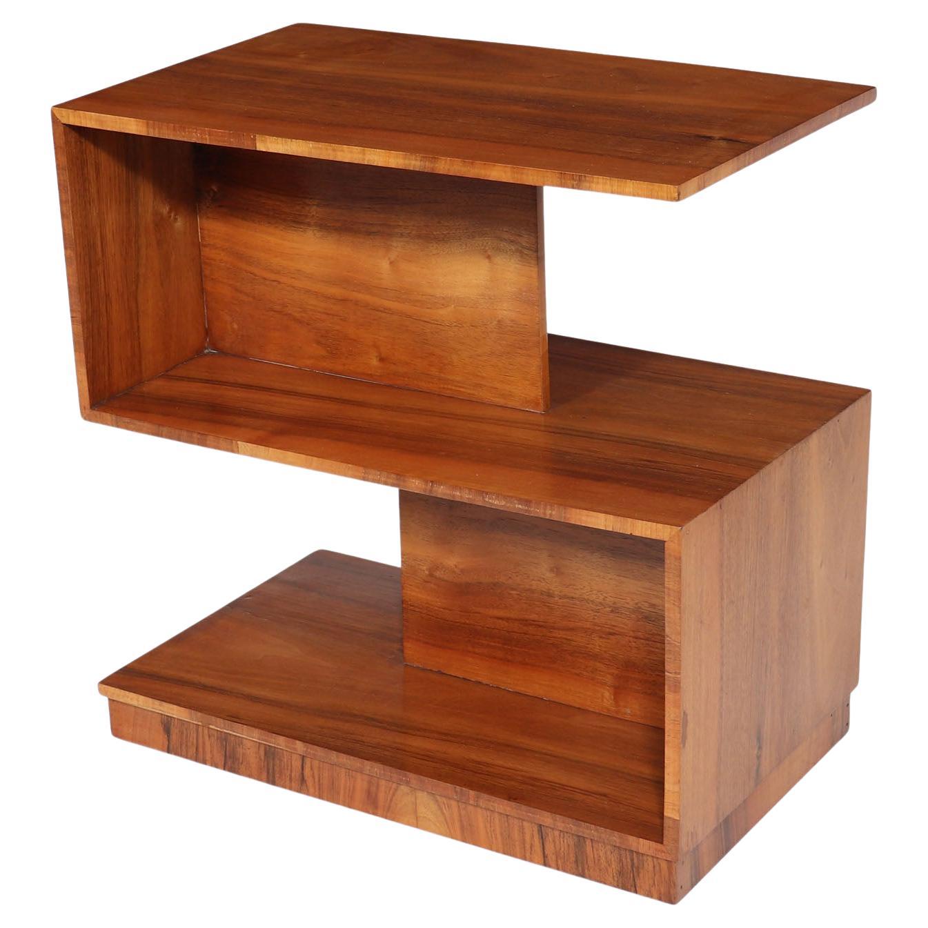 Art Deco Walnut Bookcase Table at 1stDibs