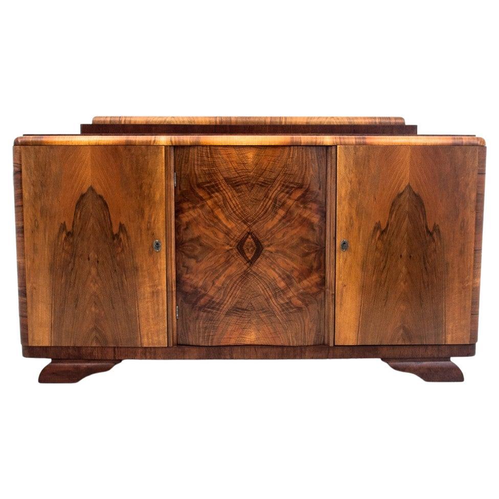 Art Deco Walnut Buffet, Poland, 1940s. After renovation. at 1stDibs