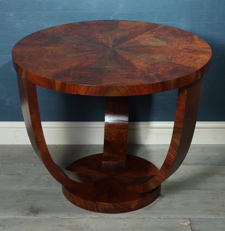 Art Deco Walnut Coffee Table, circa 1930 at 1stDibs