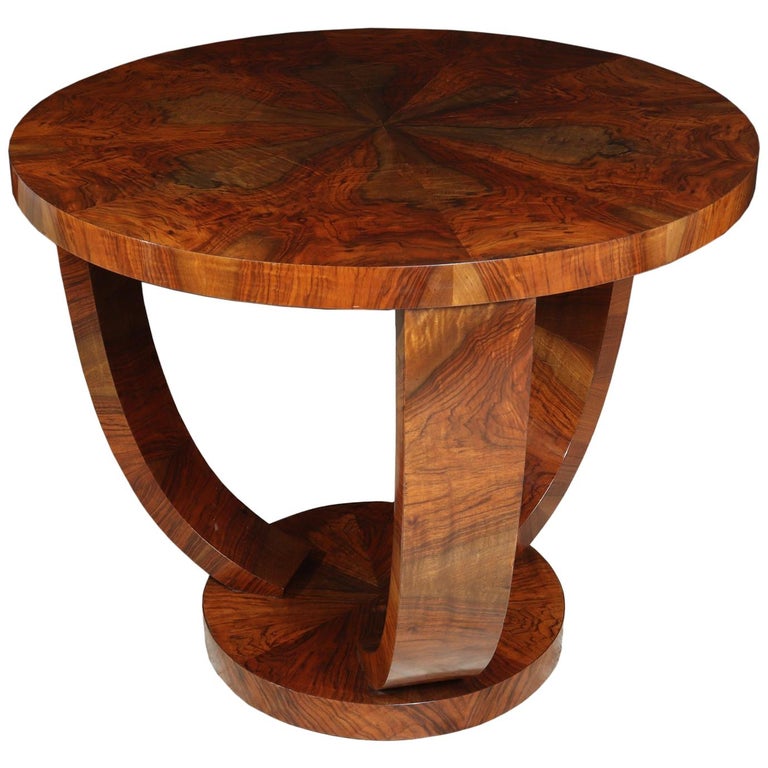 Art Deco Walnut Coffee Table, circa 1930 at 1stDibs