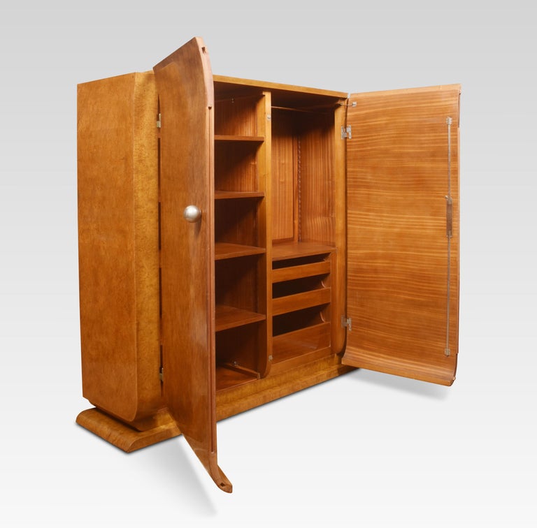 Art Deco Walnut Compactum Wardrobe For Sale at 1stDibs