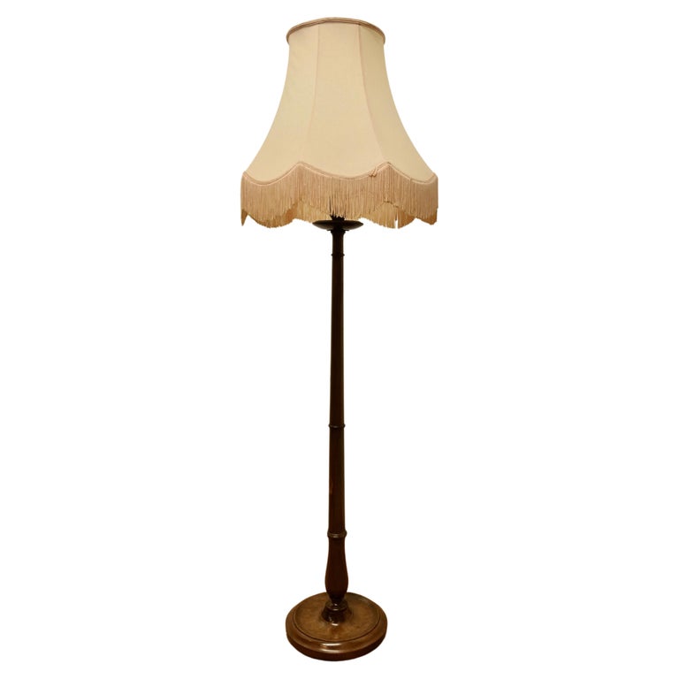 Art Deco Walnut Floor Standing or Standard Lamp For Sale at 1stDibs